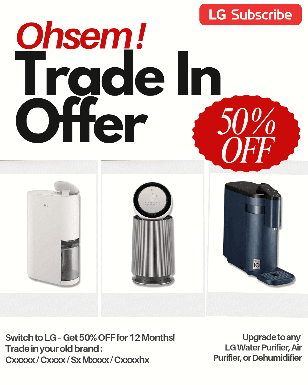 LG Promotions | Deals & Rental Discounts | LG Subscribe™ Malaysia